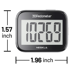 3D Pedometer for Walking, Simple Step Counter for Walking with Large ...